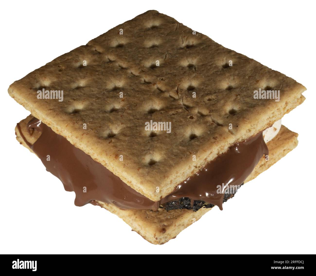 Smore fresh from a campfire and still oozing chocolate down the sides ...