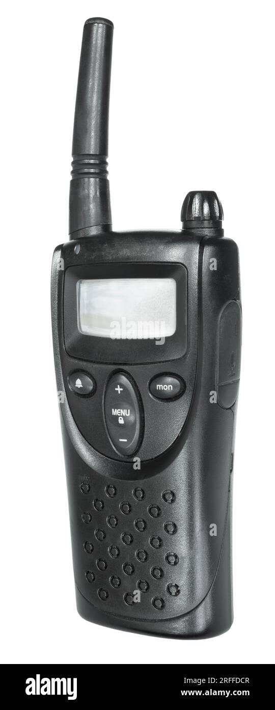 Walkie talkie isolated that is for professional use that has a short ...