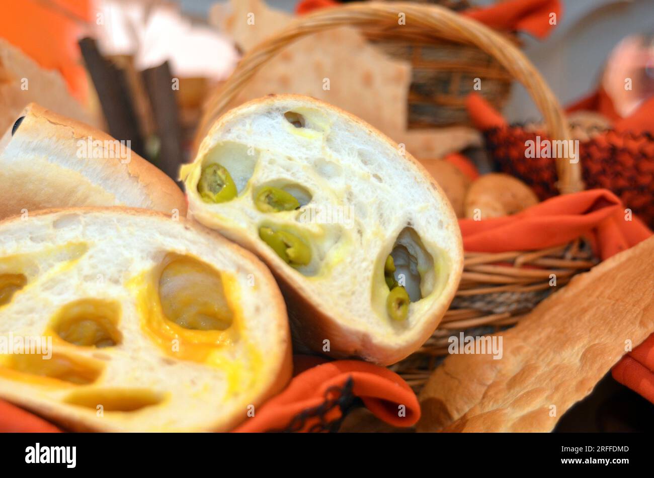 A bread corner with a variety of bread types Stock Photo - Alamy