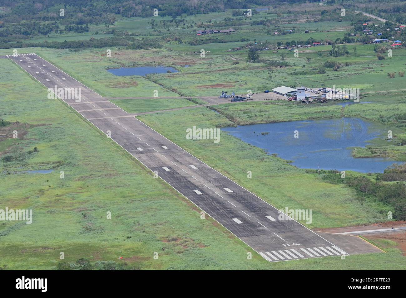 An aerial view of Lal-lo Airport is seen in Cagayan province, northern ...