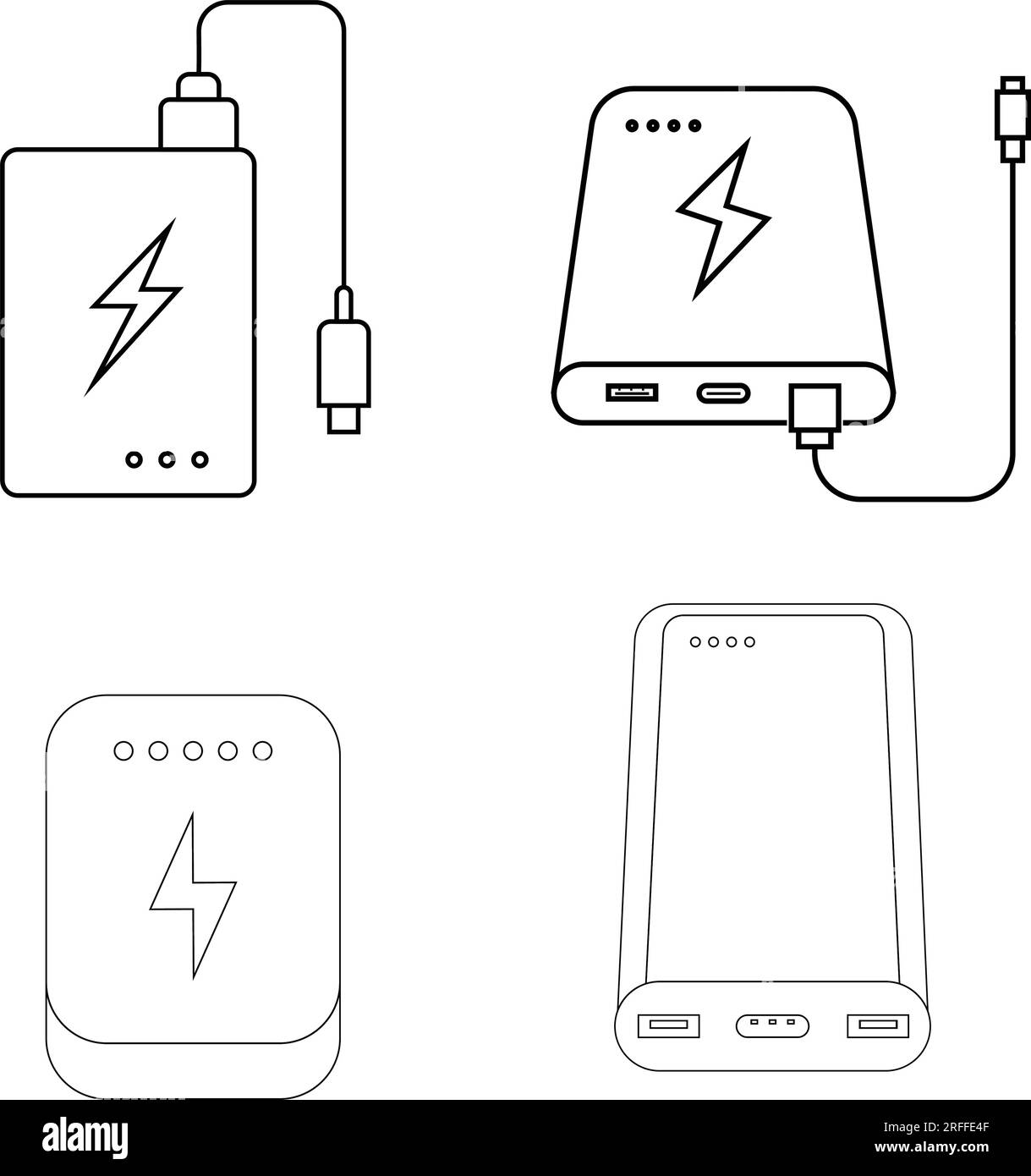 Vector outline battery Stock Vector Images - Alamy