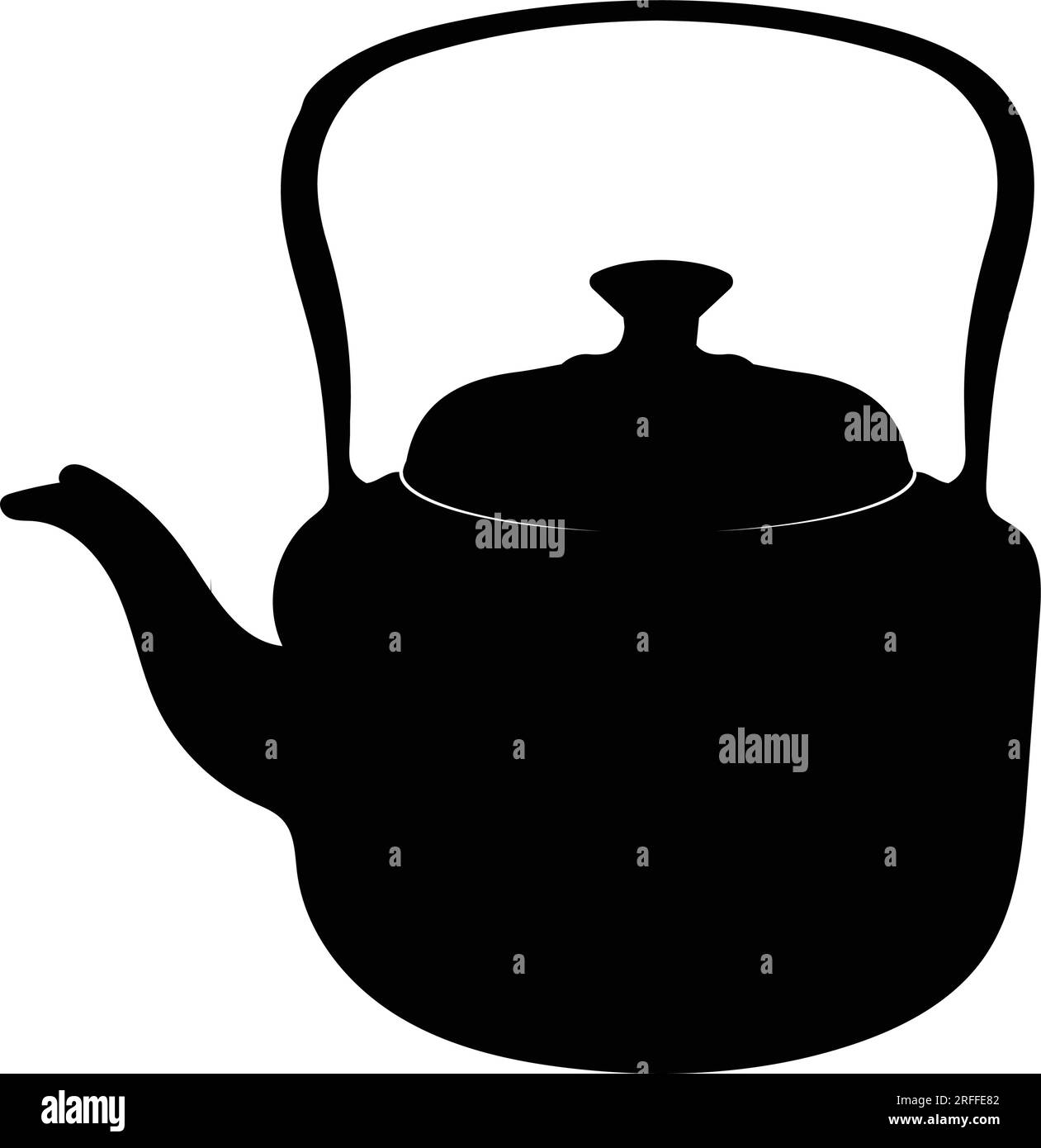 Teapot and cup retro Black and White Stock Photos & Images - Alamy