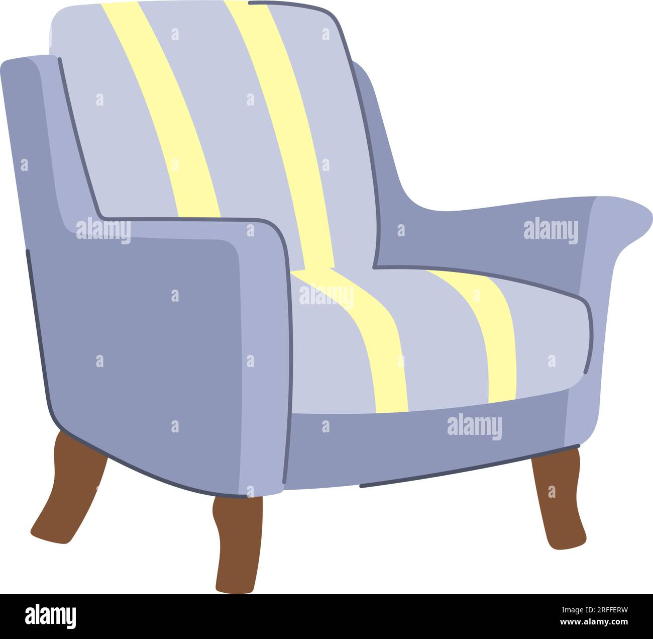 Grey modern cozy armchair Stock Vector Images - Alamy