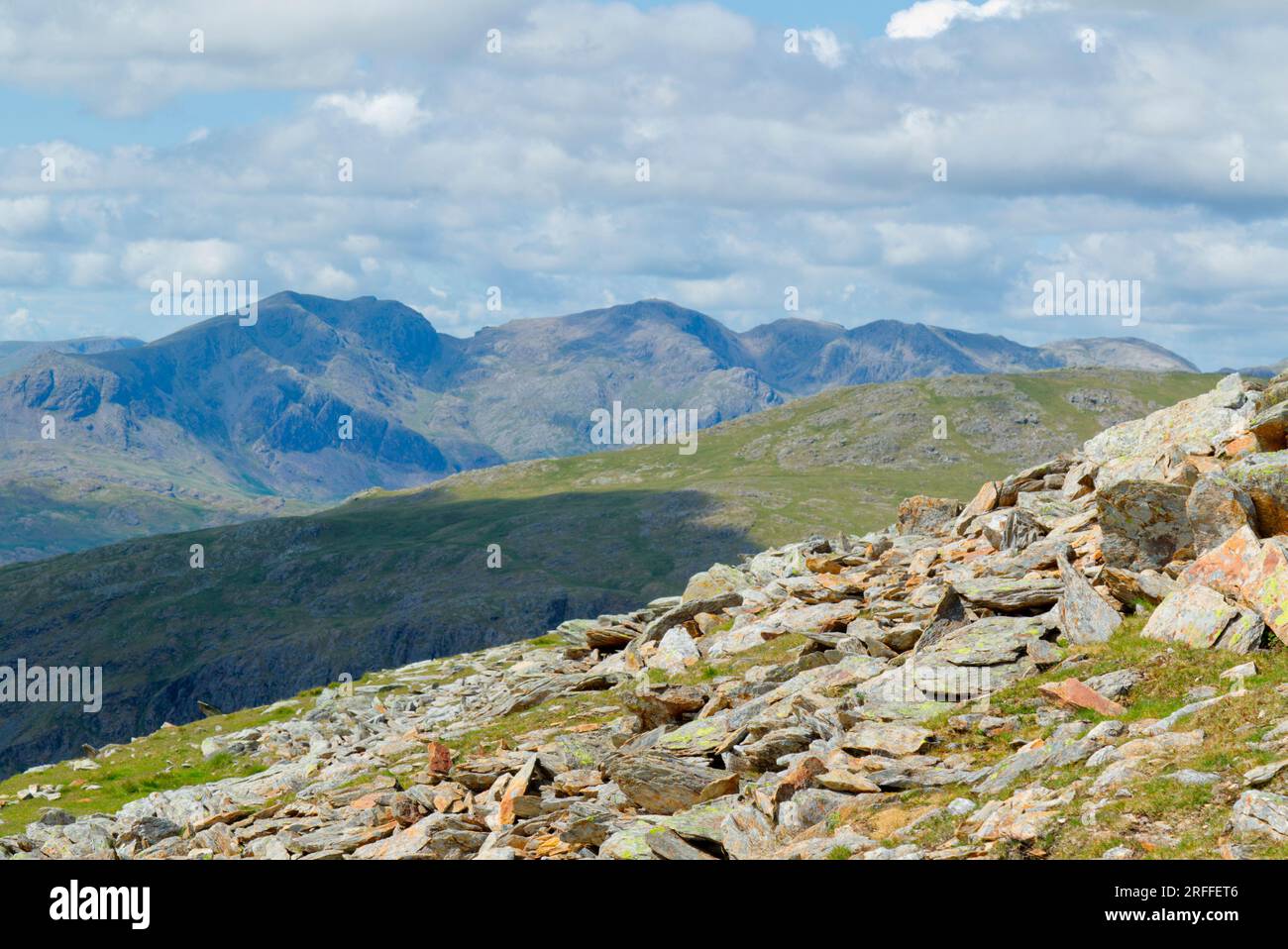 View of Scafell pike from Old Man of Coniston, Cumbria Stock Photo - Alamy