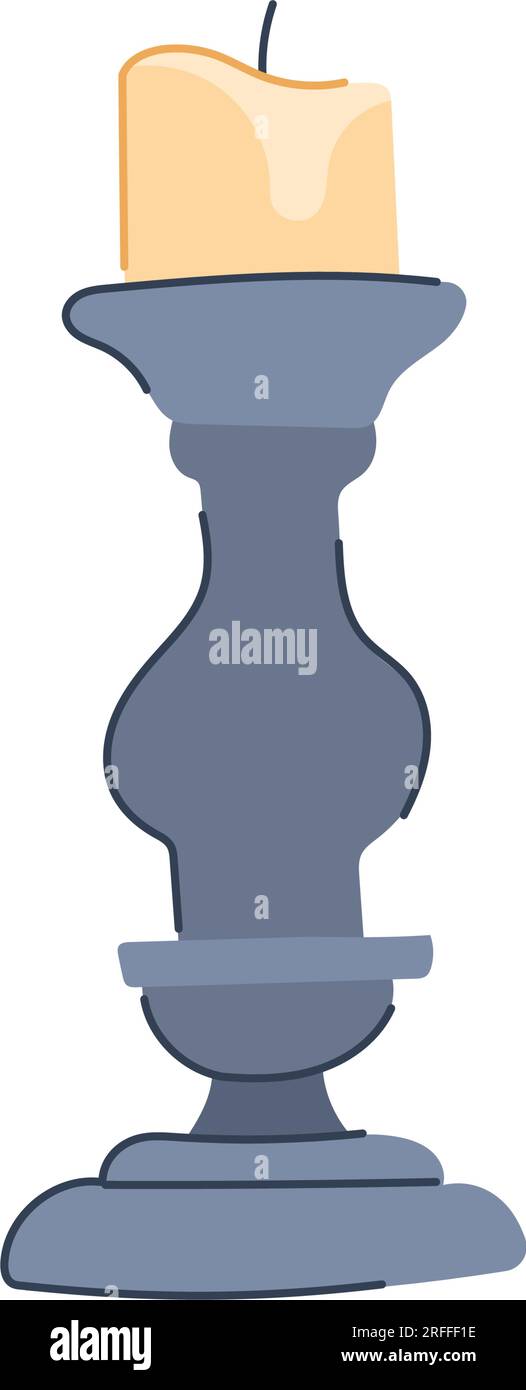 candelabrum candlestick holder cartoon vector illustration Stock Vector ...