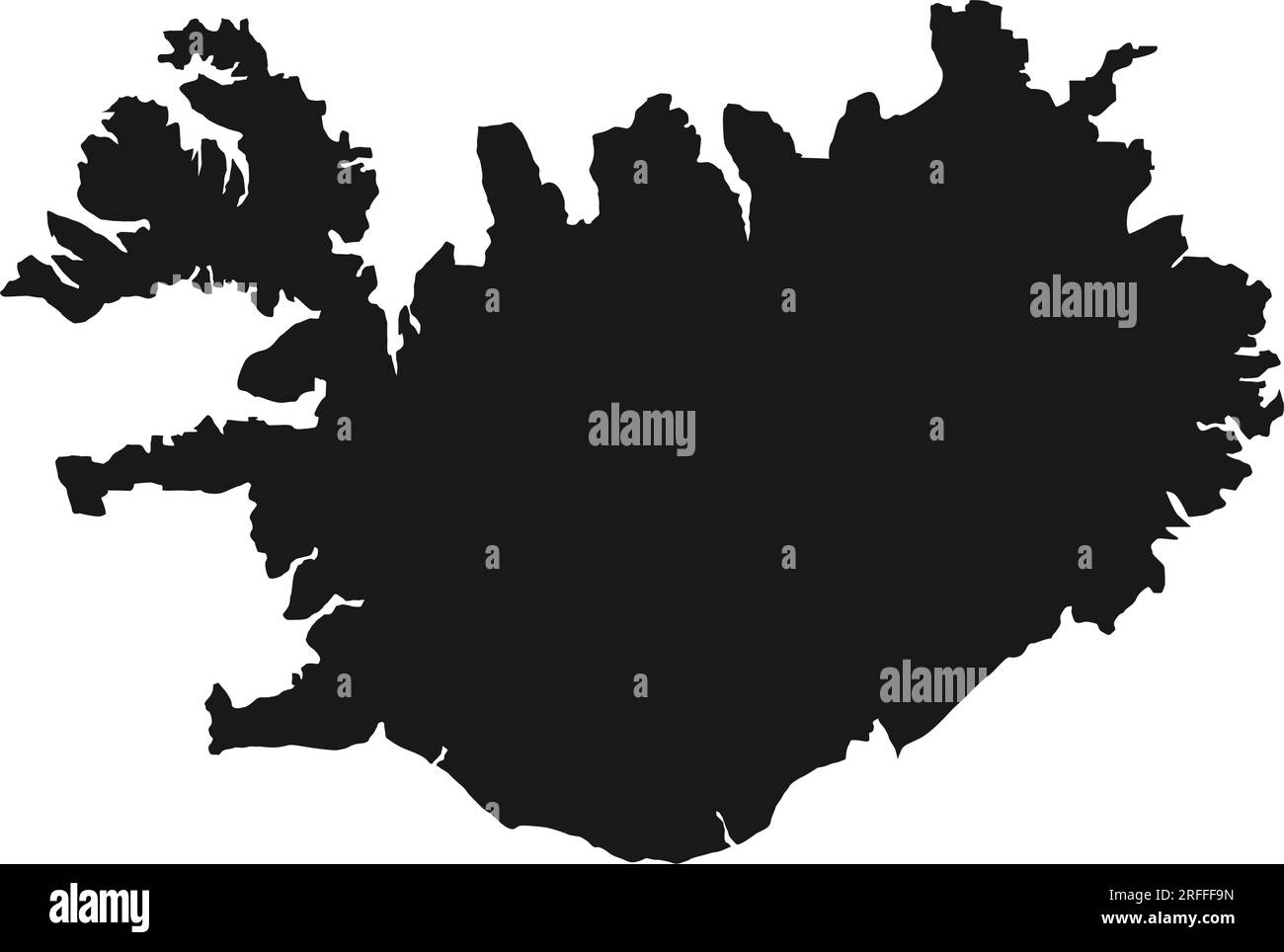 Iceland island city map hi-res stock photography and images - Alamy