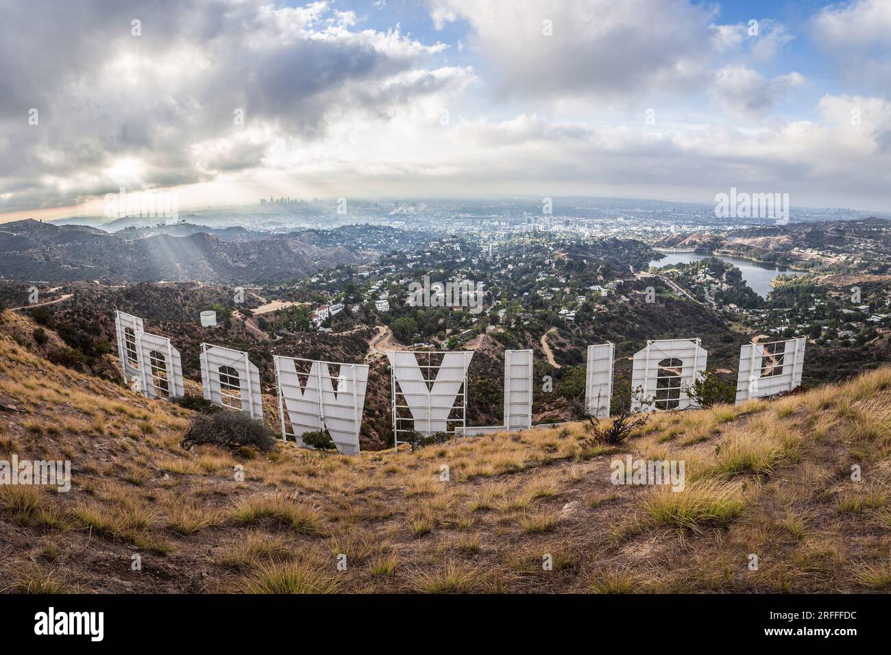 Back of hollywood sign los angeles hi-res stock photography and images ...