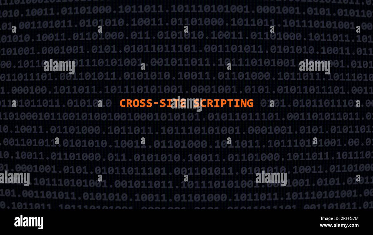 Cyber Attack Cross Site Scripting Vulnerability Text In Binary System Ascii Art Style Code On