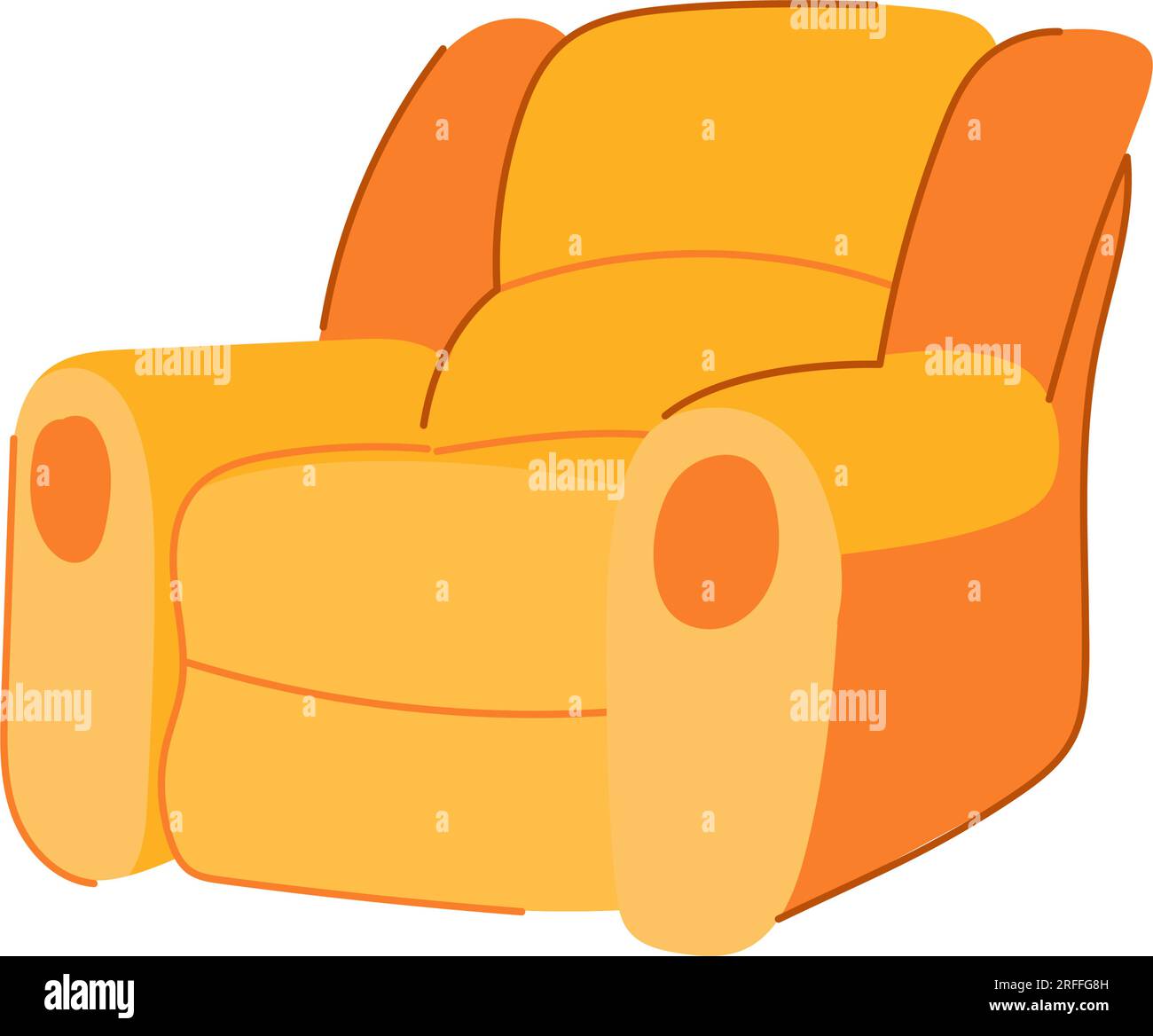 home armchair furniture cartoon vector illustration Stock Vector Image ...
