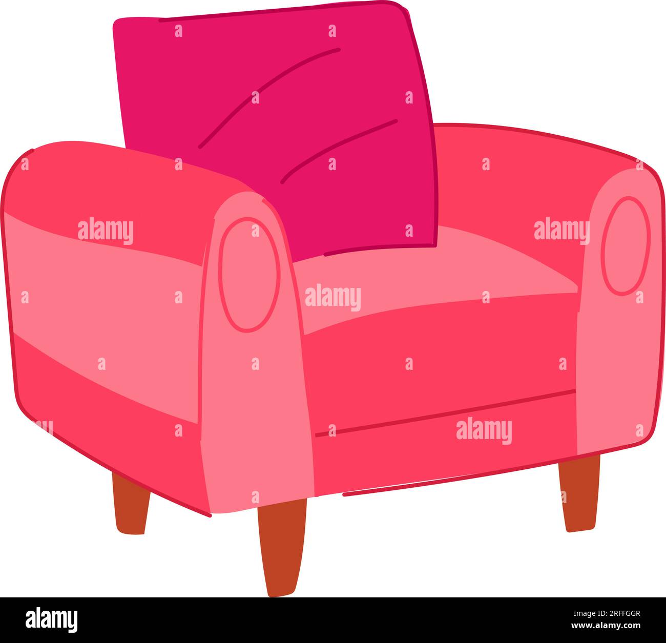 interior armchair furniture cartoon vector illustration Stock Vector ...