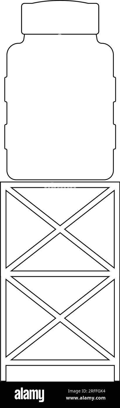 Overhead water tank Stock Vector Images - Alamy