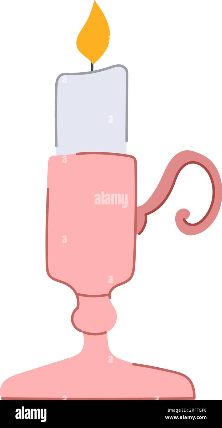 fragrance candlestick holder cartoon vector illustration Stock Vector ...