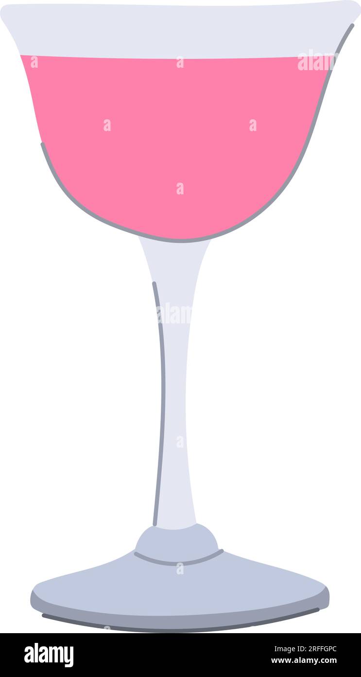 glass cocktail glasses cartoon vector illustration Stock Vector Image ...