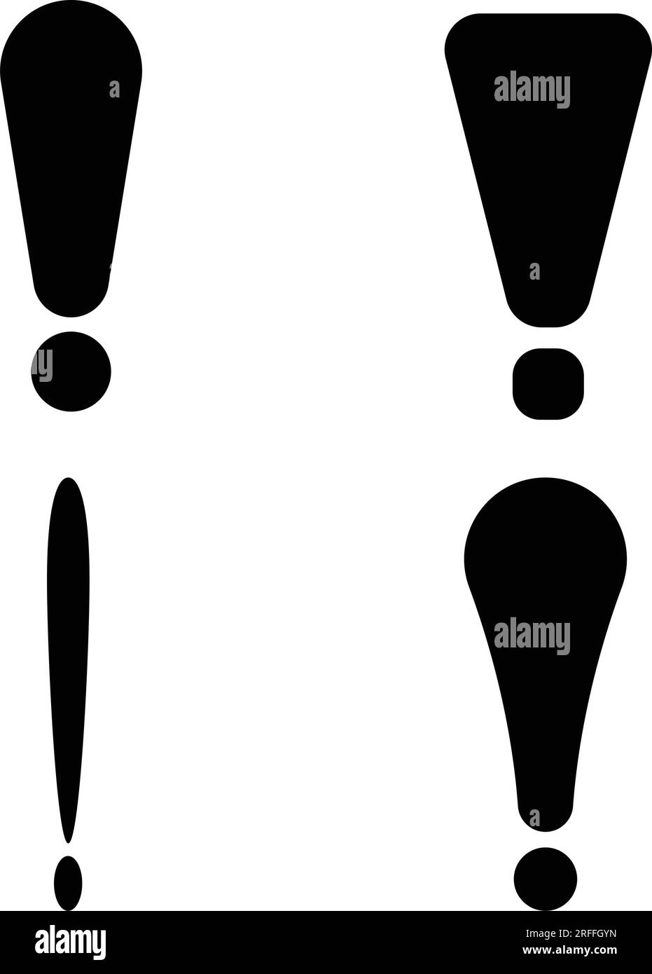 Exclamation point flat modern Stock Vector Images - Alamy