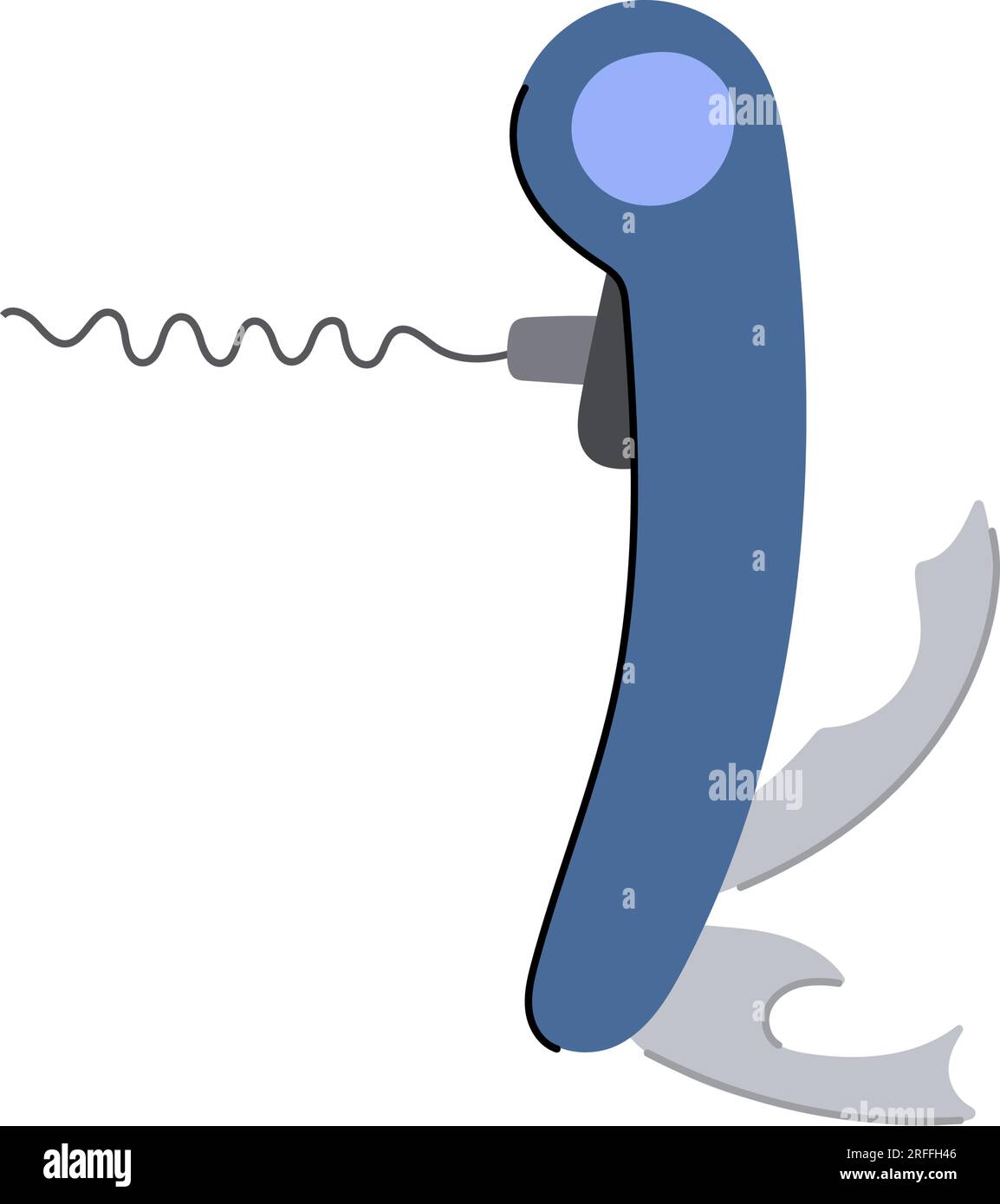 logo corkscrew wine cartoon vector illustration Stock Vector Image ...