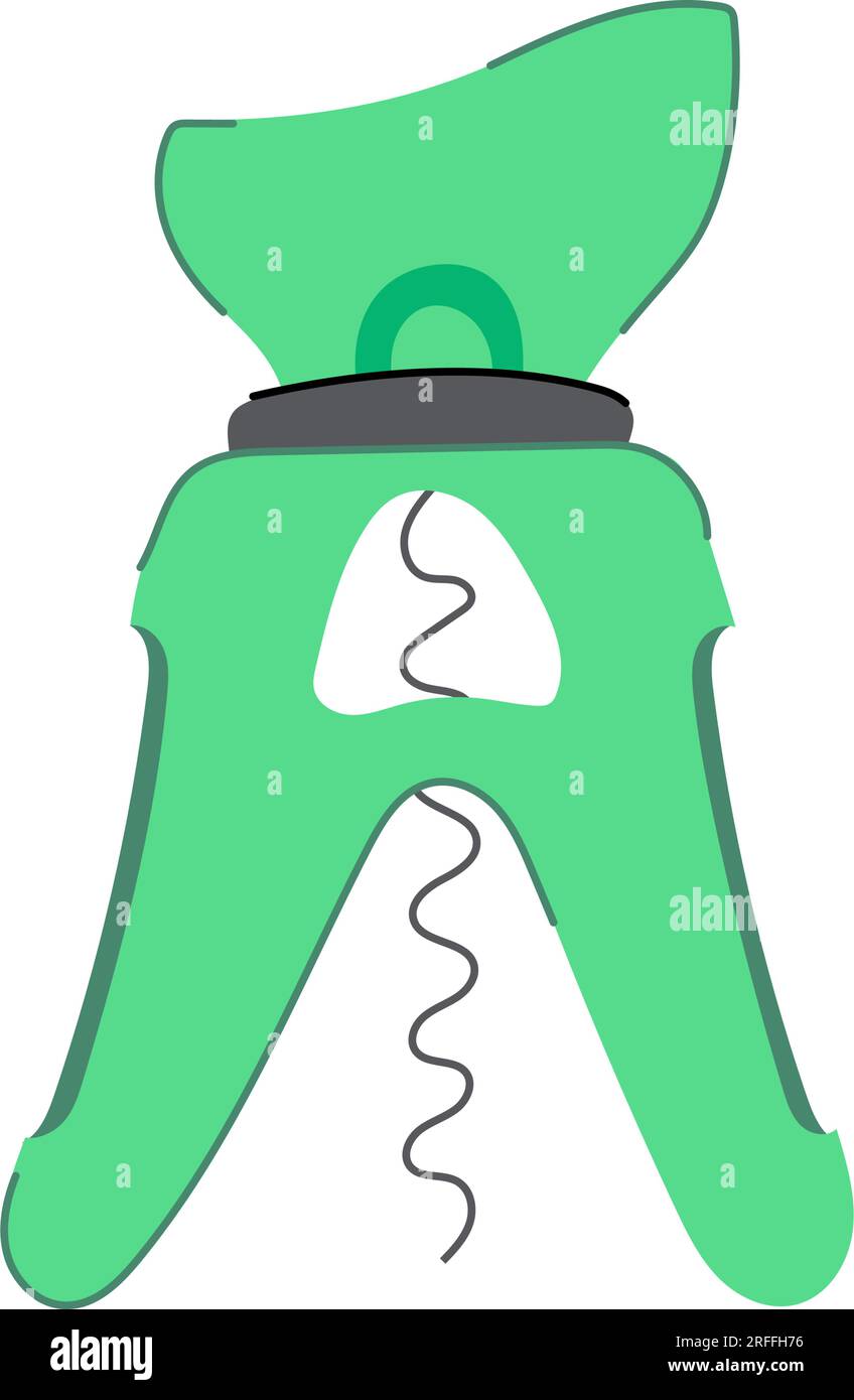 opener corkscrew wine cartoon vector illustration Stock Vector Image ...