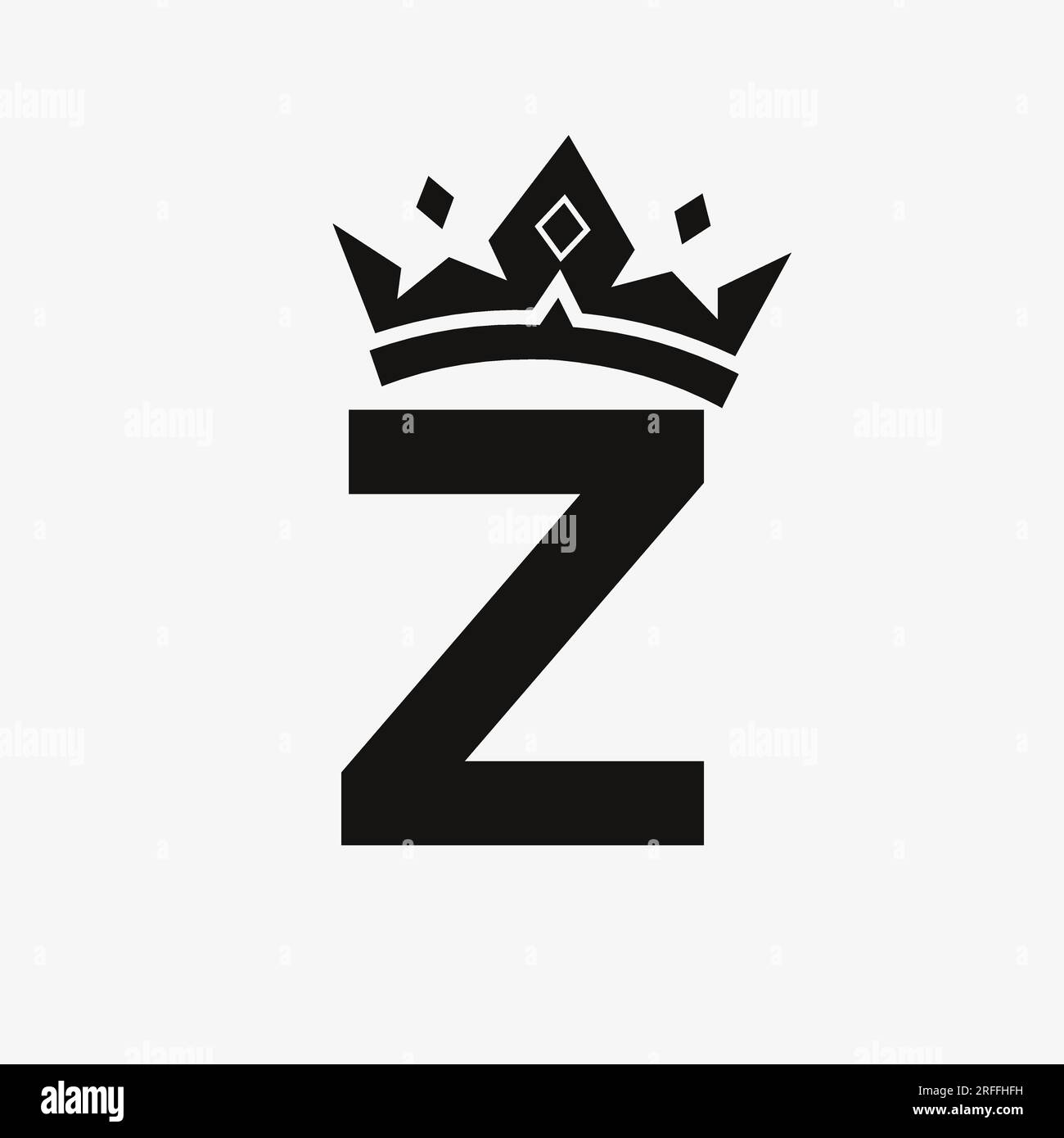 Crown Logo on Letter Z Vector Template for Beauty, Fashion, Elegant ...