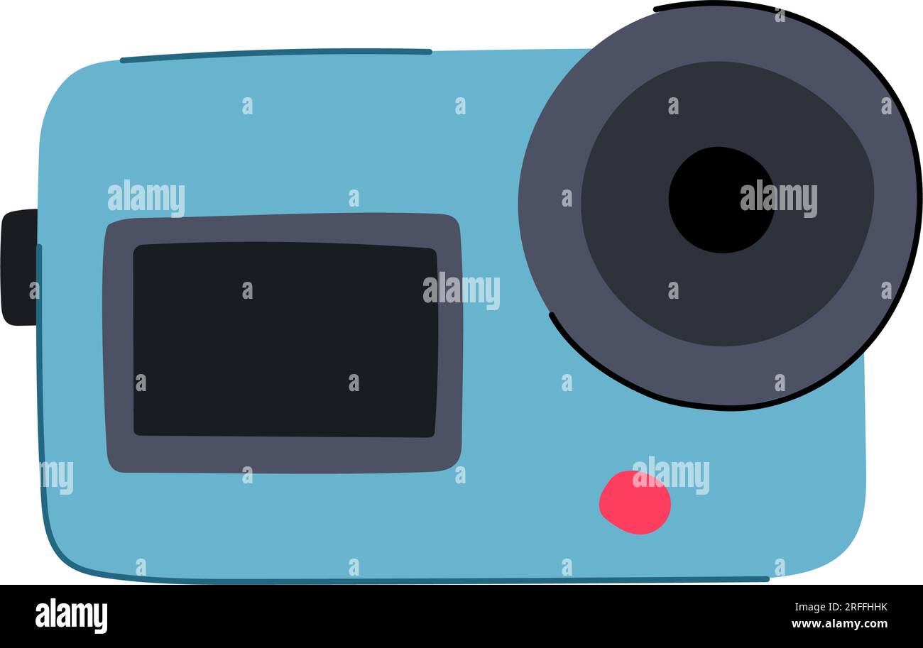 sport action camera cartoon vector illustration Stock Vector Image ...