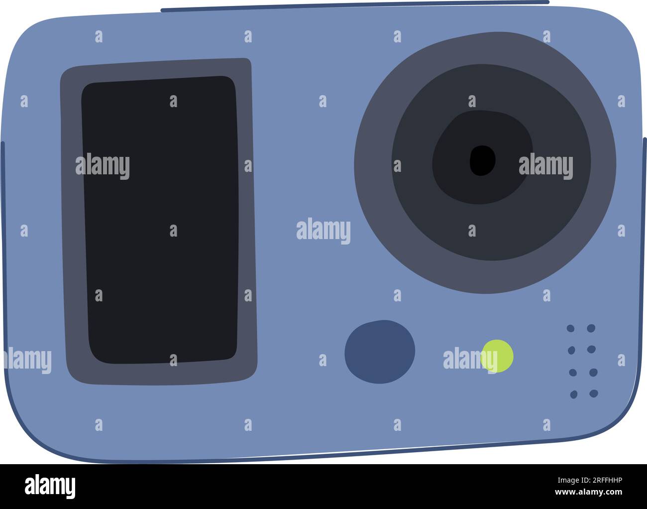 selfie action camera cartoon vector illustration Stock Vector Image ...