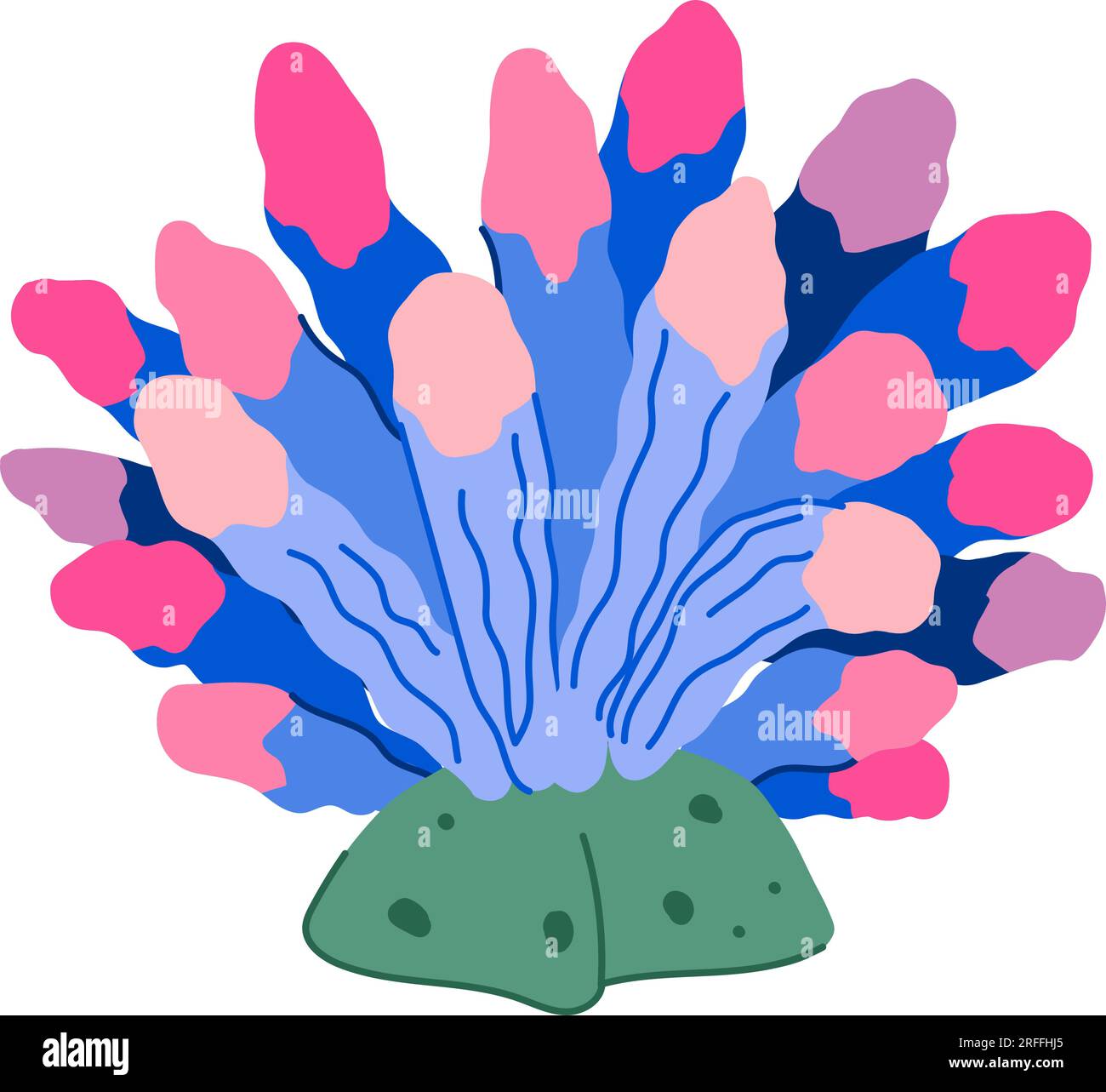 underwater aquarium plant cartoon vector illustration Stock Vector ...