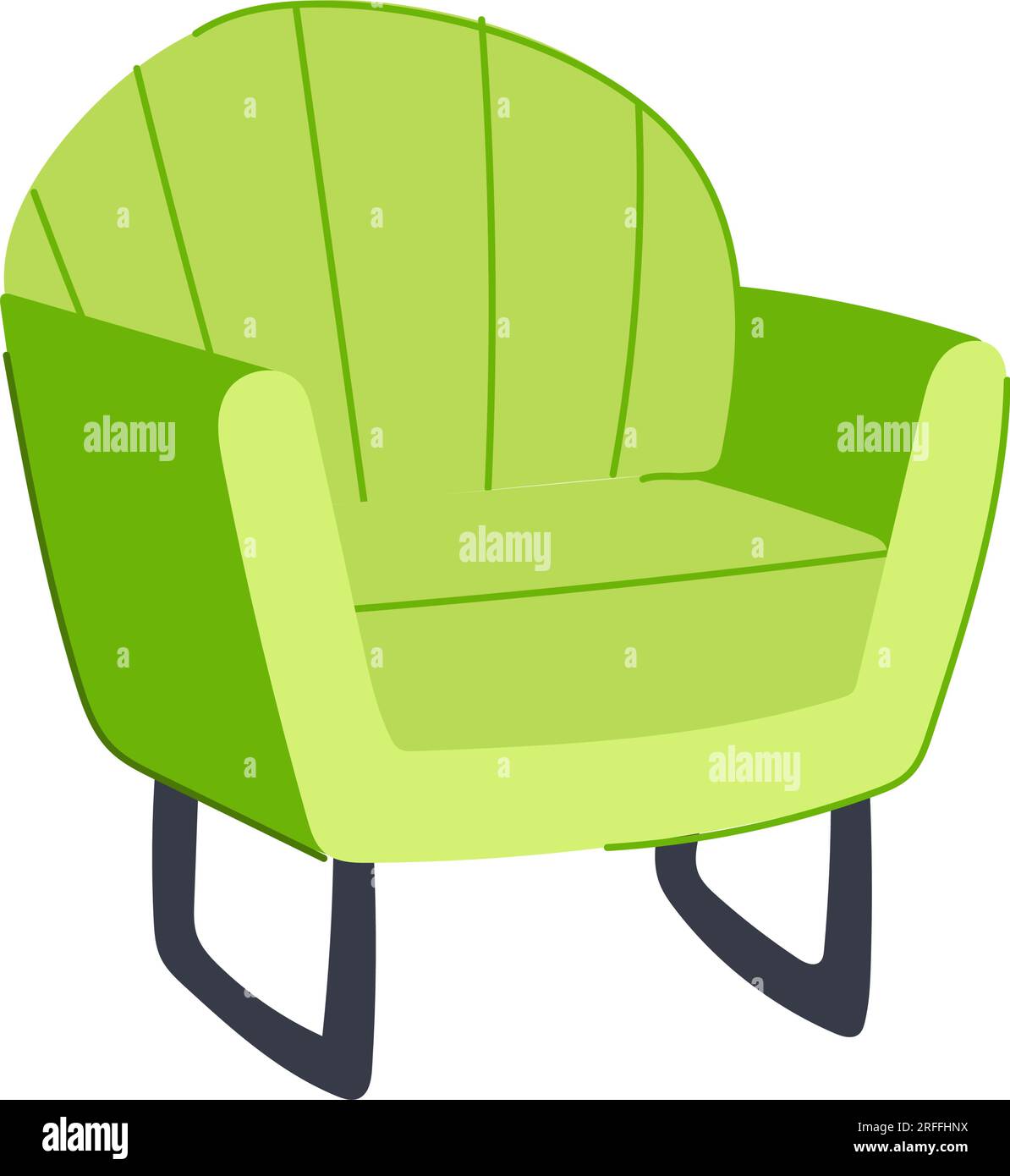 woman armchair furniture cartoon vector illustration Stock Vector Image ...