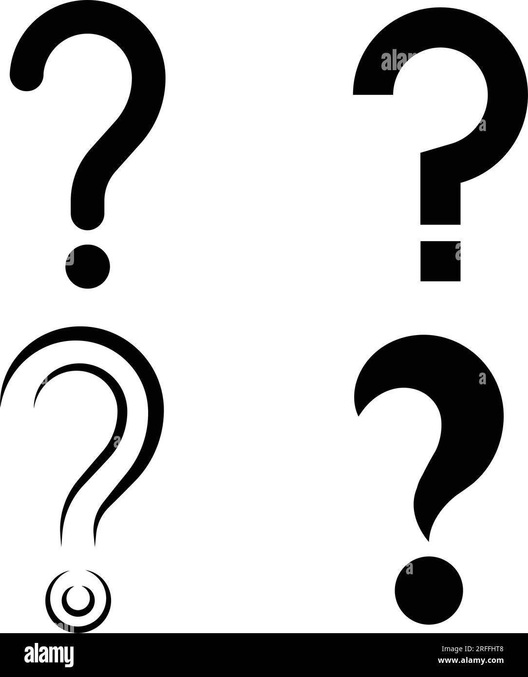 Question mark icon vector vectors Cut Out Stock Images & Pictures - Alamy