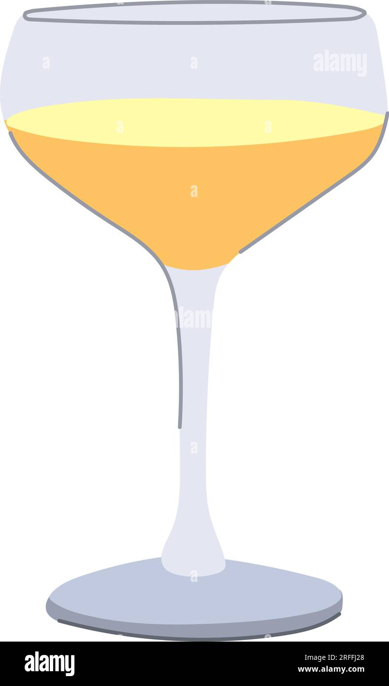 alcohol cocktail glasses cartoon vector illustration Stock Vector Image ...