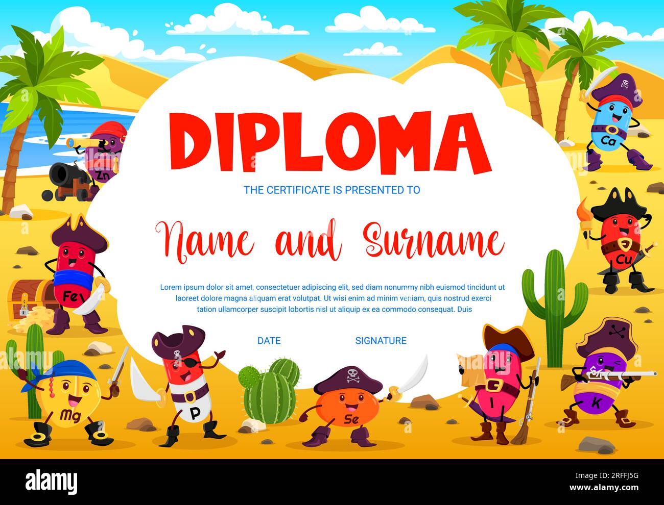 Pirate Certificate Template