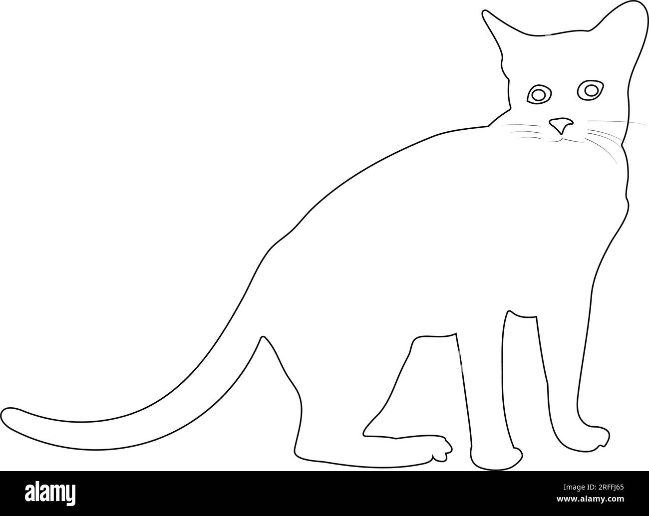 Black cat logo vector art Black and White Stock Photos & Images - Alamy