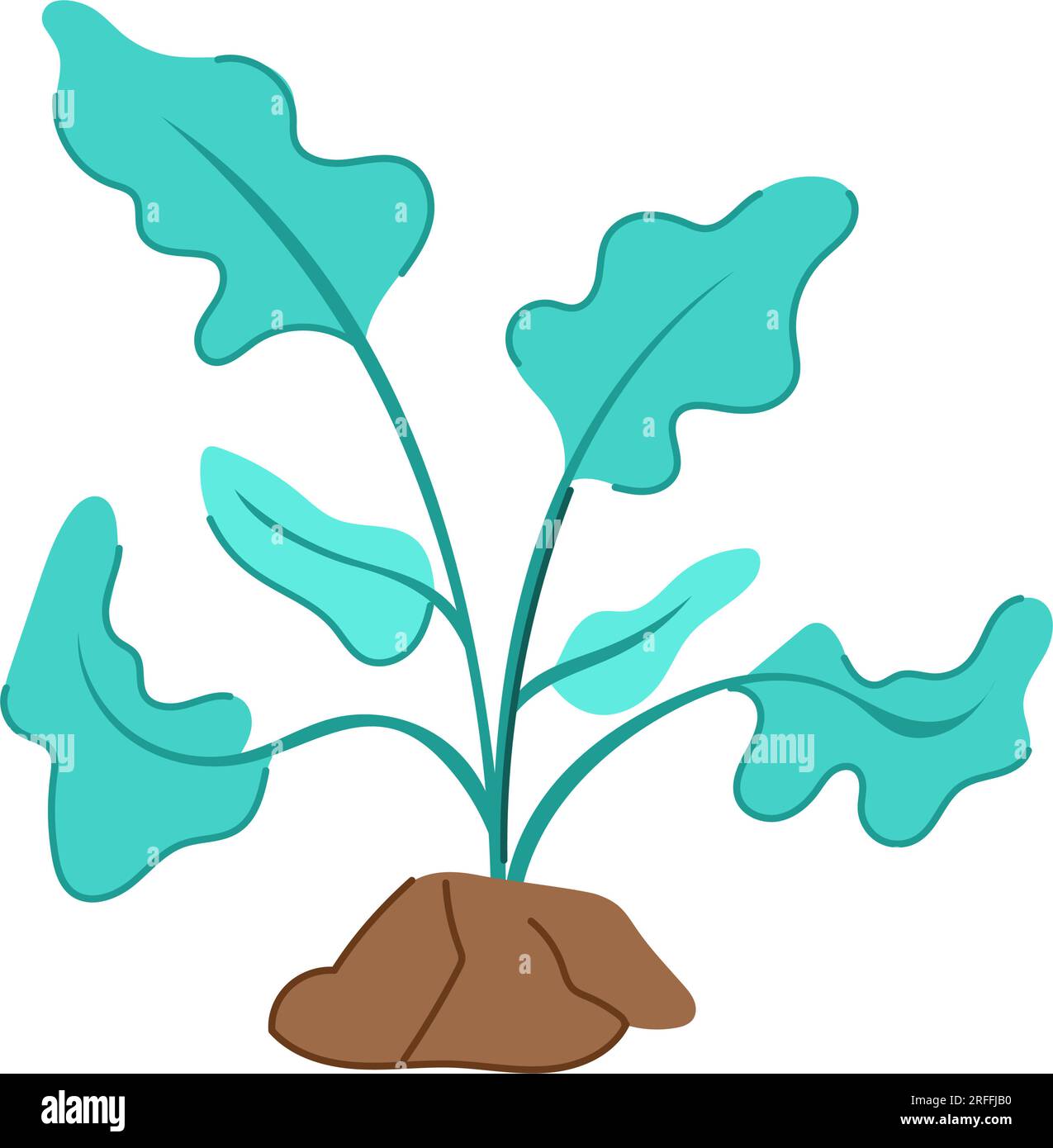 Seaweed Aquarium Plant Cartoon Vector Illustration Stock Vector Image