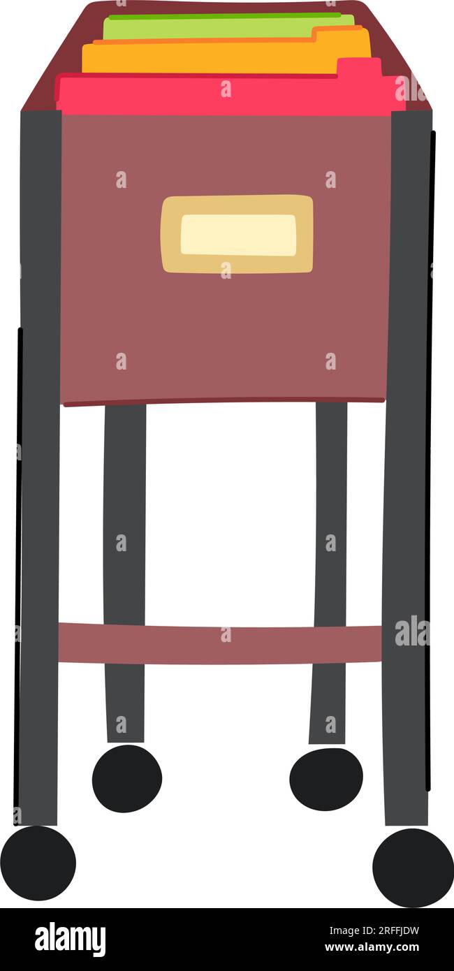 office file cabinet cartoon vector illustration Stock Vector Image ...