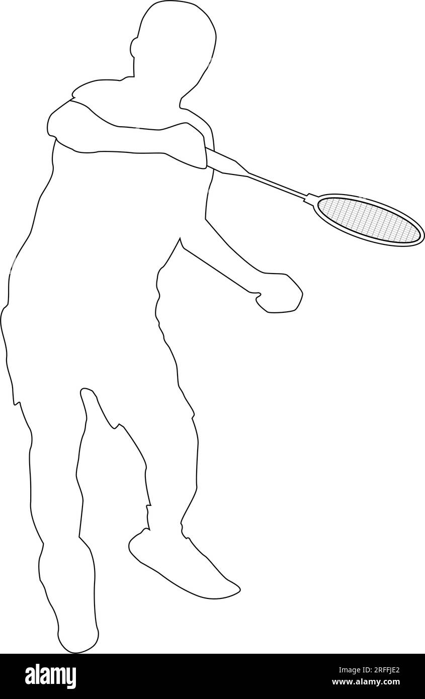 people are playing badminton vector illustration design Stock Vector ...