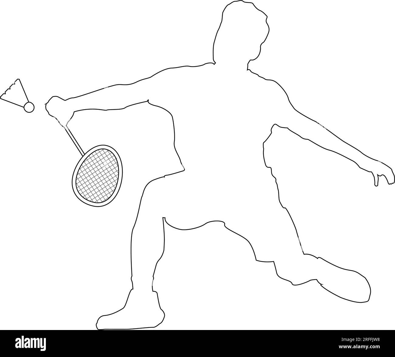 people are playing badminton vector illustration design Stock Vector ...