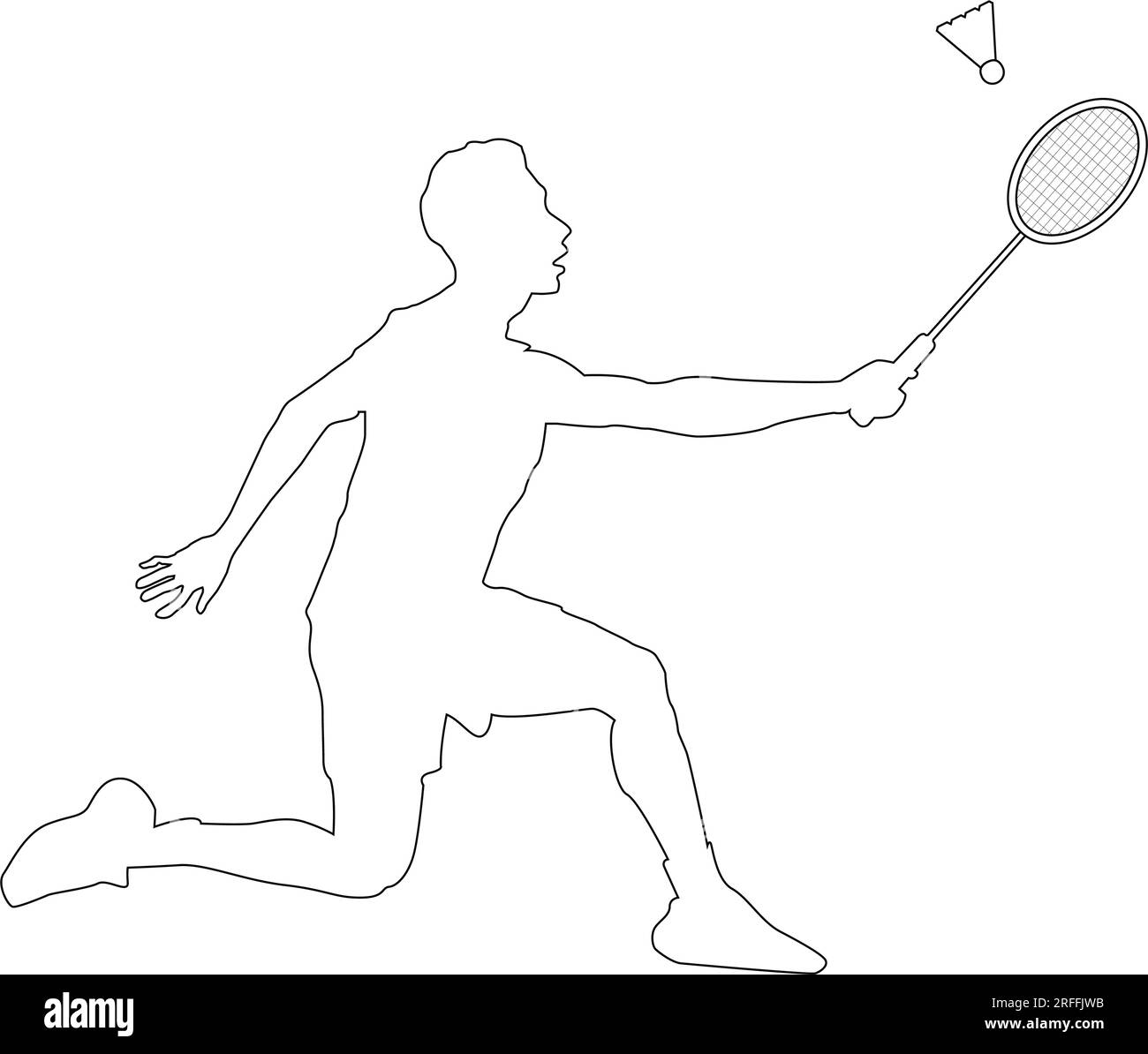 people are playing badminton vector illustration design Stock Vector ...