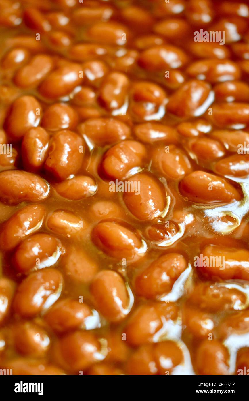 Full frame of baked beans Stock Photo - Alamy