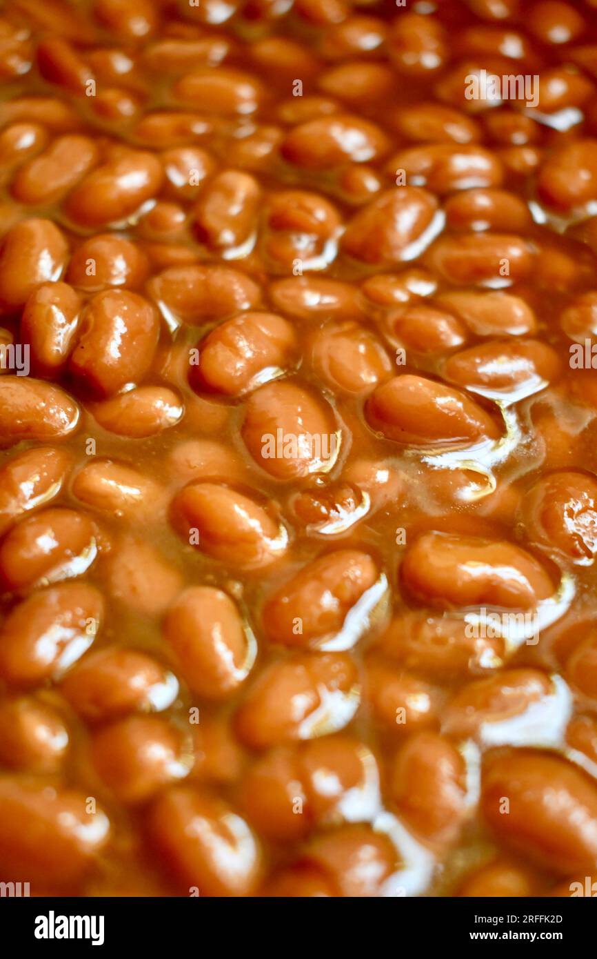 Full frame of baked beans Stock Photo - Alamy
