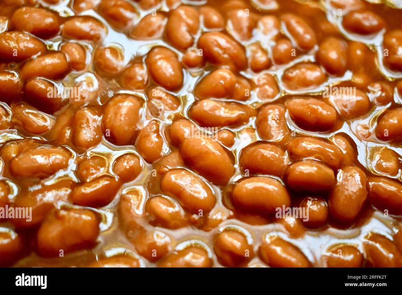 Full frame of baked beans Stock Photo - Alamy