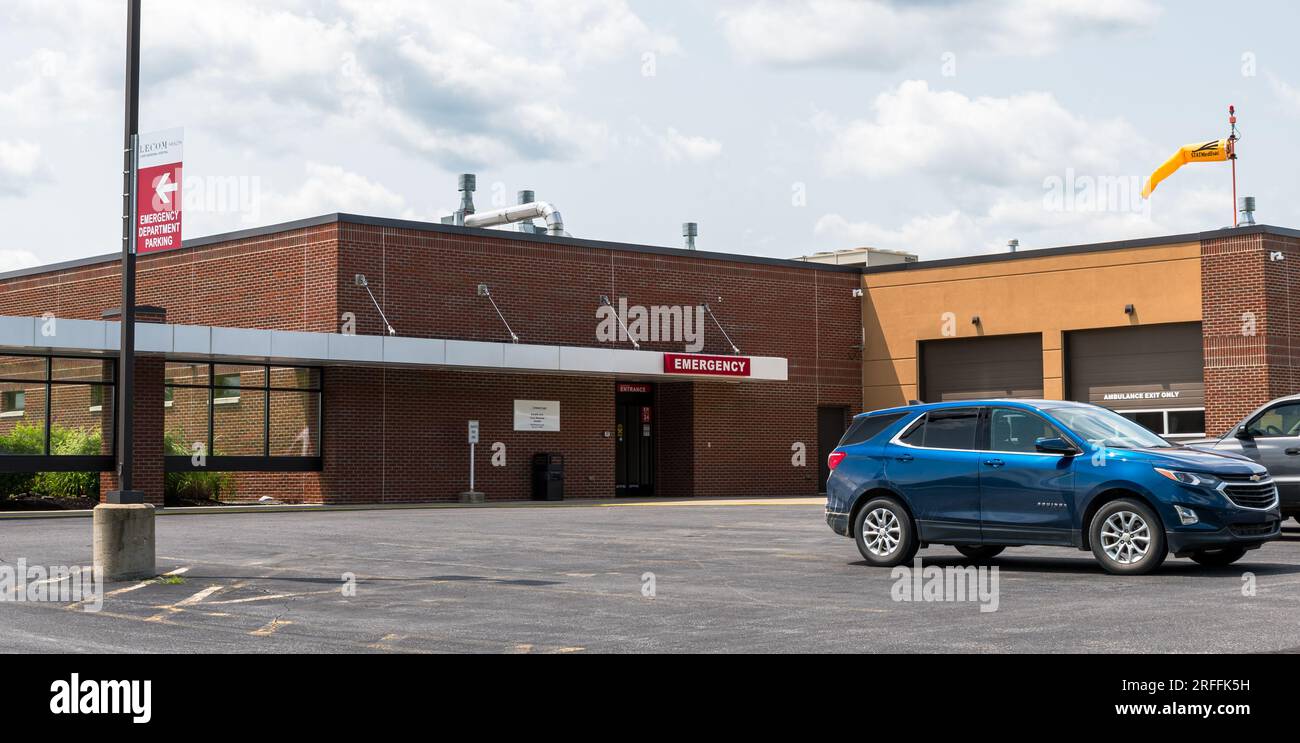 The emergency room entrance on the Corry Memorial Hospital in Corry ...