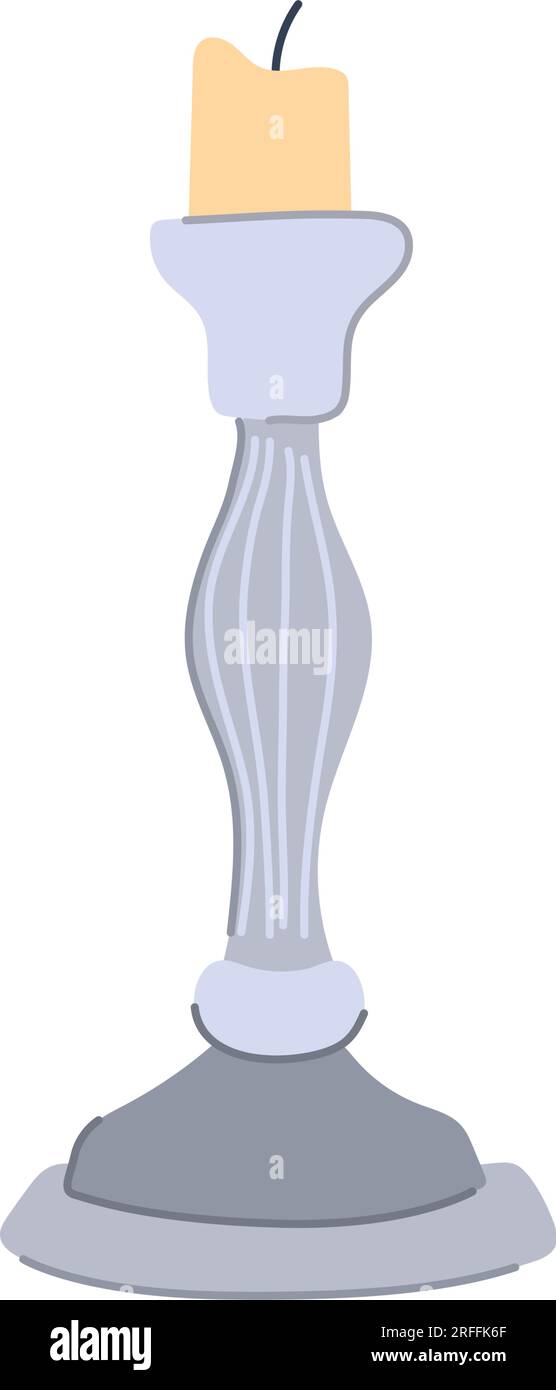 interior candlestick holder cartoon vector illustration Stock Vector ...