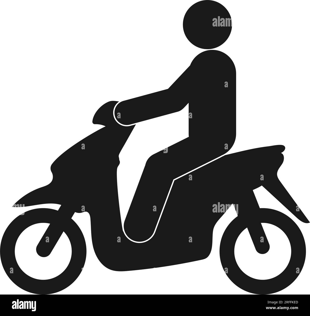 Silhouette of person riding bike Black and White Stock Photos & Images ...