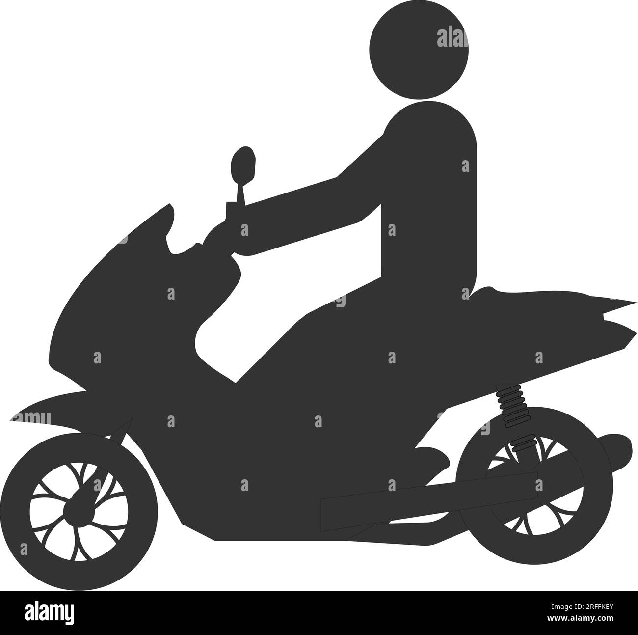 Silhouette of person riding bike Black and White Stock Photos & Images ...