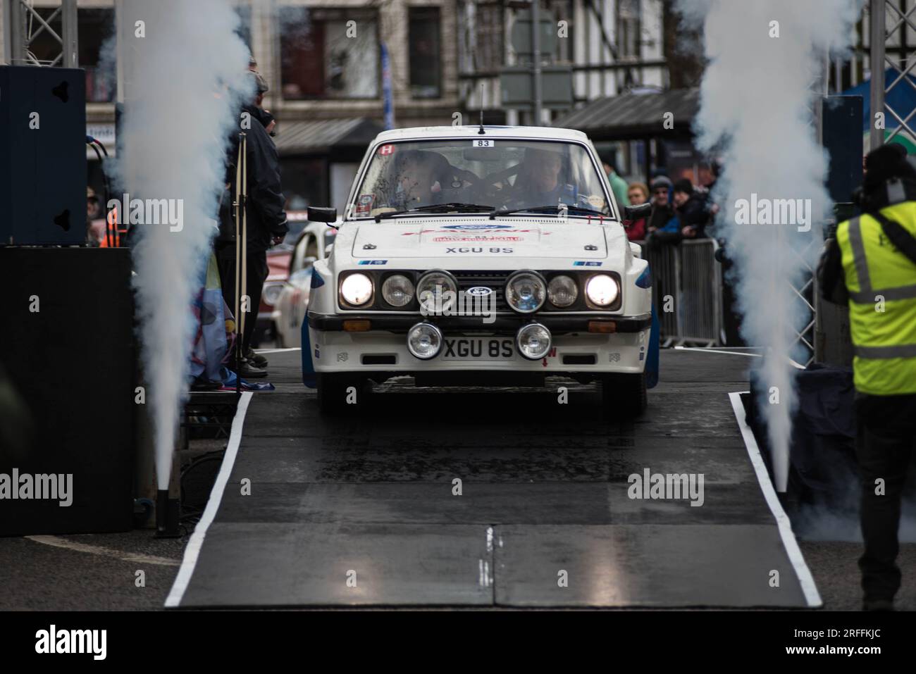 1978 Ford Escort RS2000 XGU 8S leaving the start line of the Banbury ...