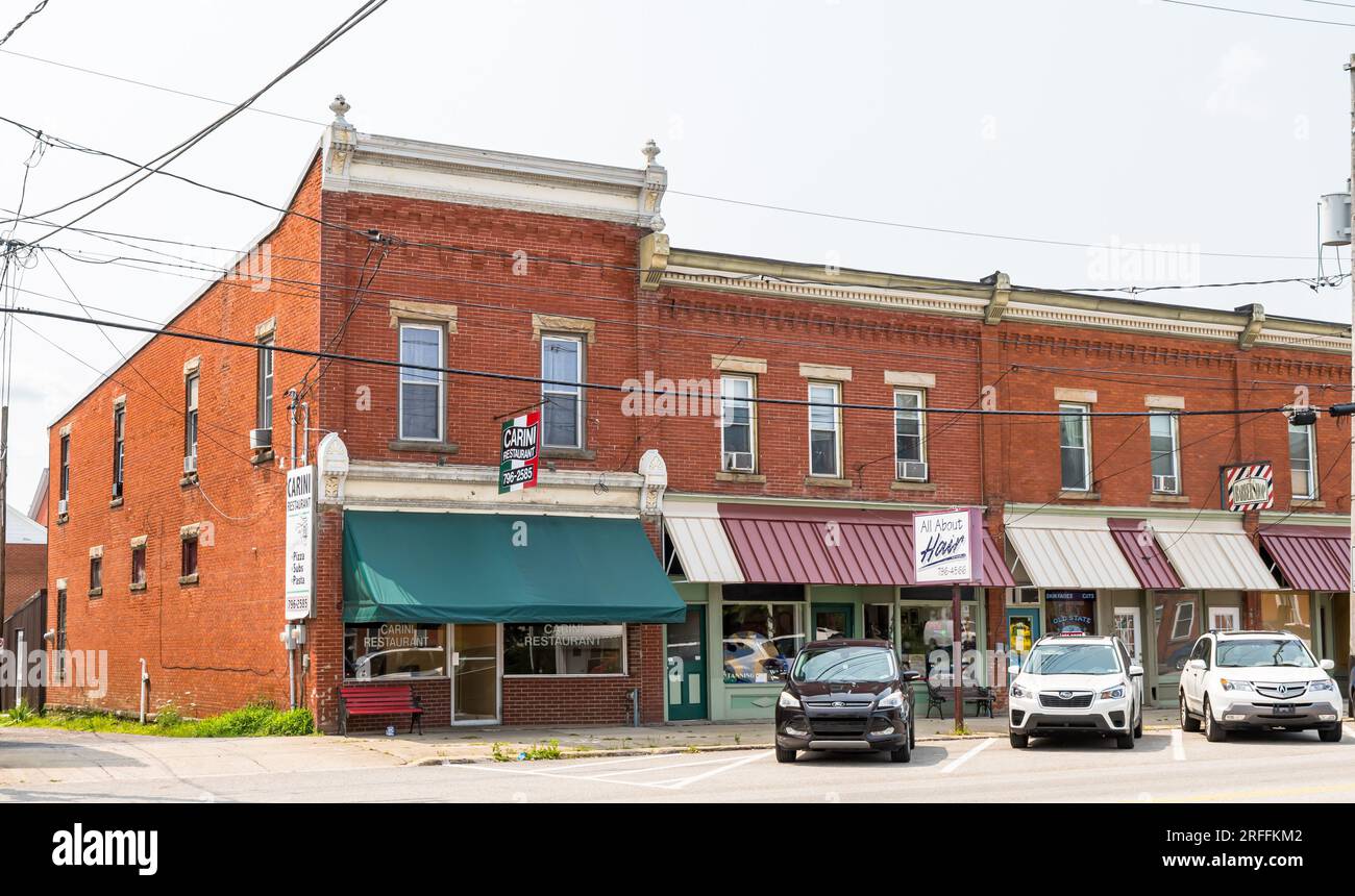 Old buildings on High Street in Waterford, Pennsylvania, USA Stock ...