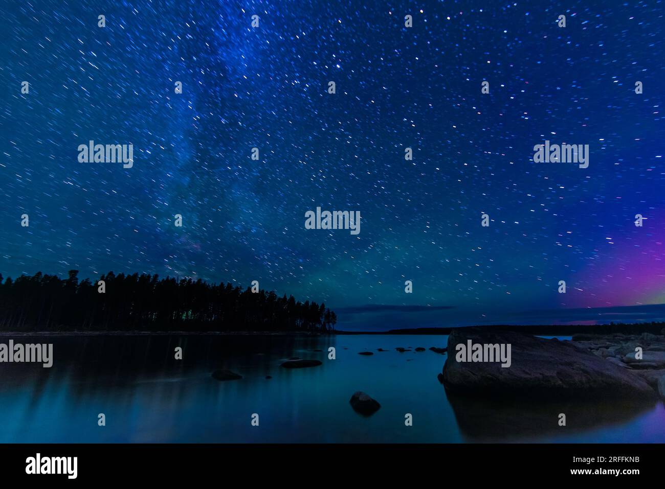 starry sky with constellations, galaxies, milky way and many stars ...
