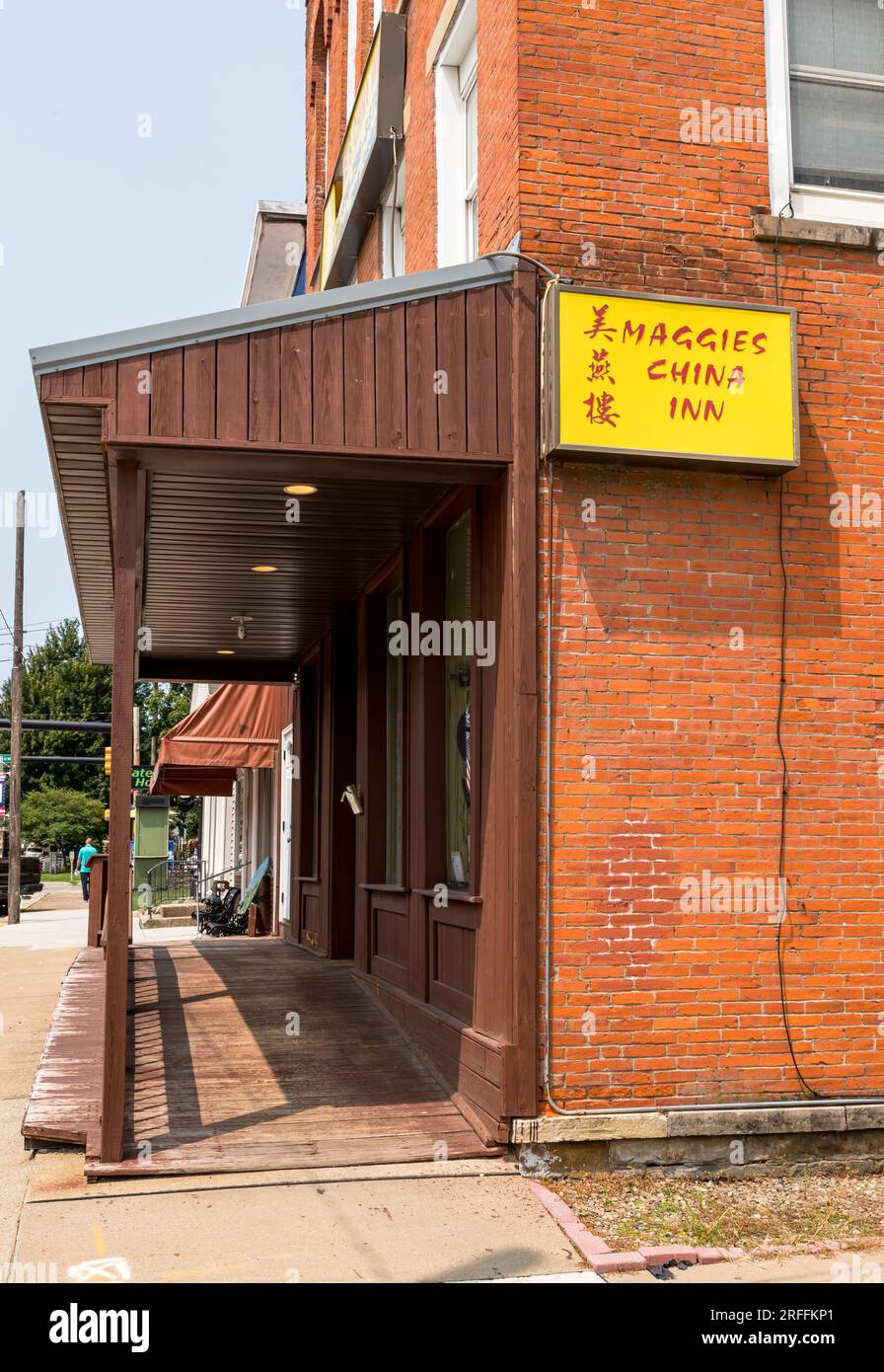 The front porch entrance to Maggies China Inn, a restaurant on High ...