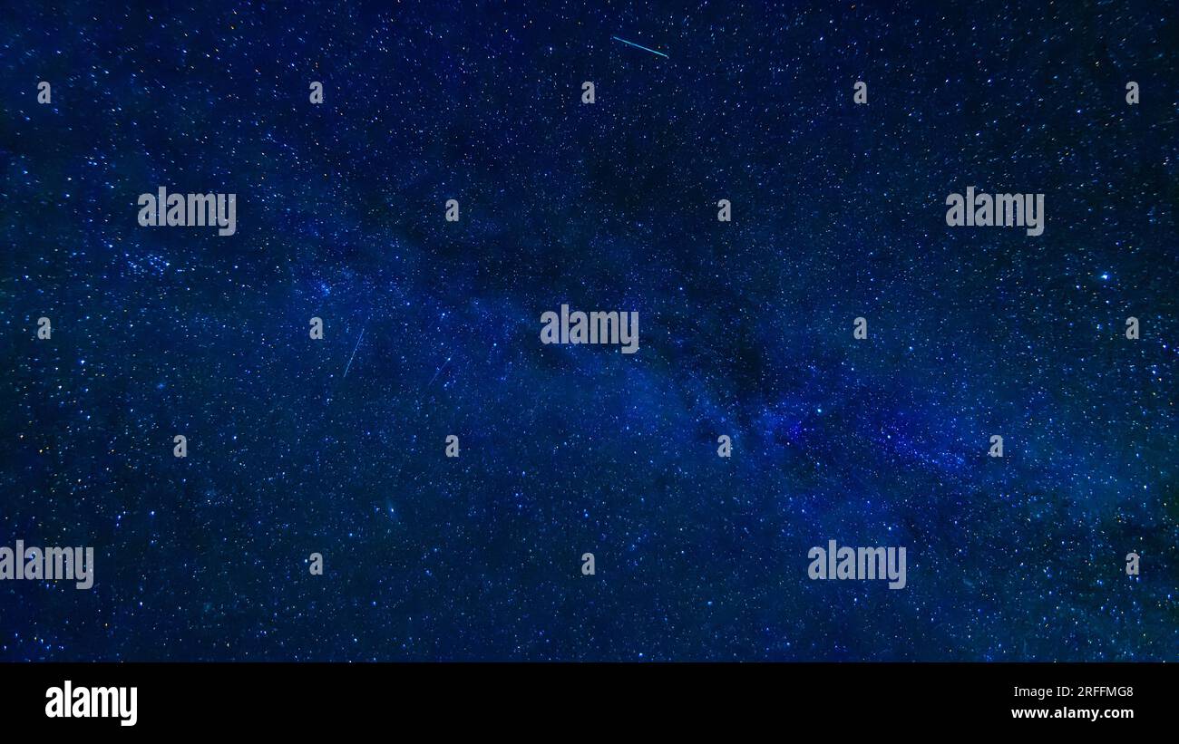 beautiful starry night sky with stars, milky way, galaxies and ...