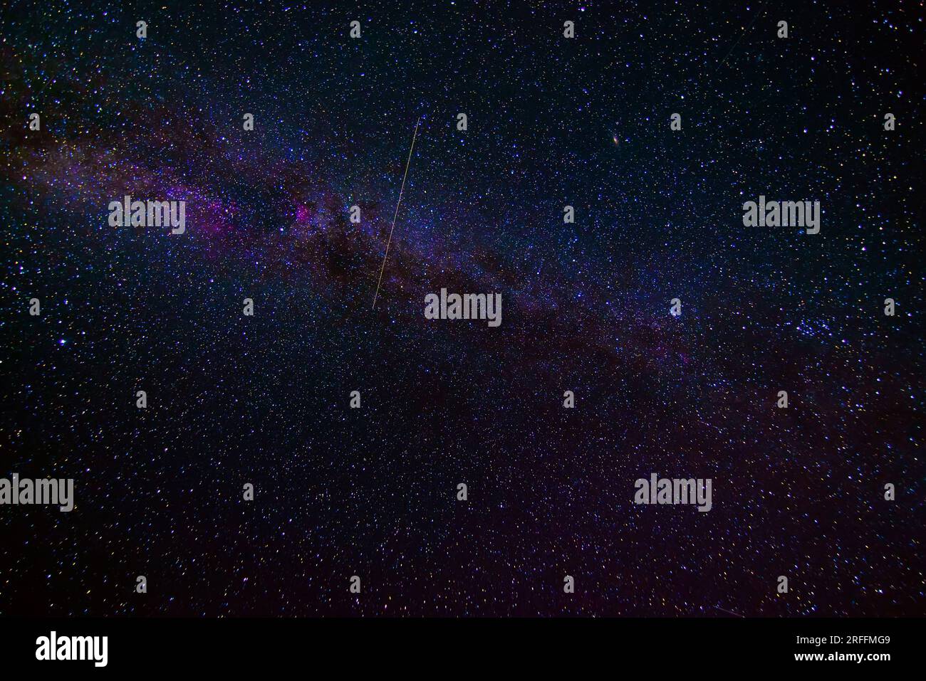 beautiful starry night sky with stars, milky way, galaxies and ...