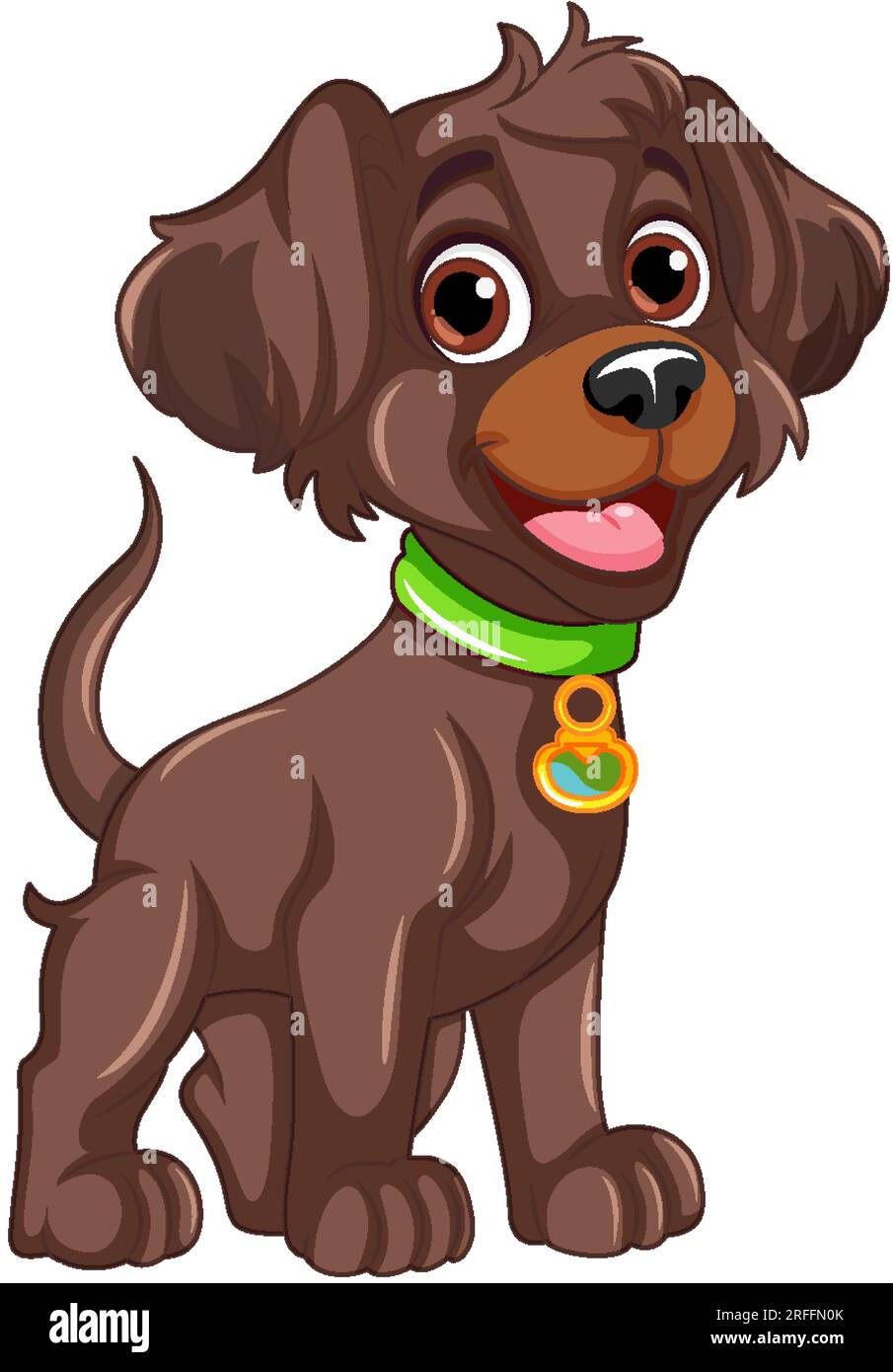 Brown Dog Cartoon Character illustration Stock Vector Image & Art - Alamy
