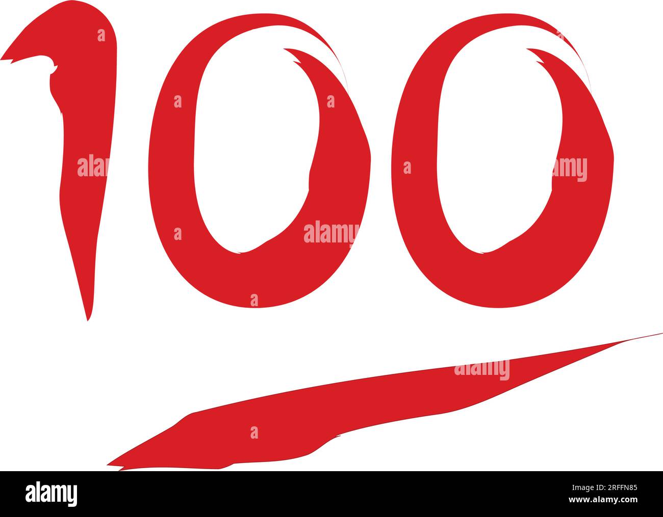 number icon 100 vector illustration design Stock Vector Image & Art - Alamy