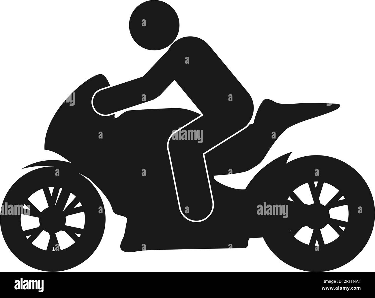 Silhouette of person riding bike Black and White Stock Photos & Images ...